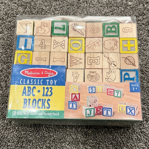 Melissa & Doug | Toys | Melissa Doug Classic Toy Abc 23 Blocks Yellow ...